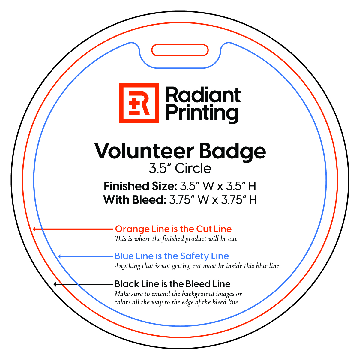 Volunteer Badges - Radiant Printing