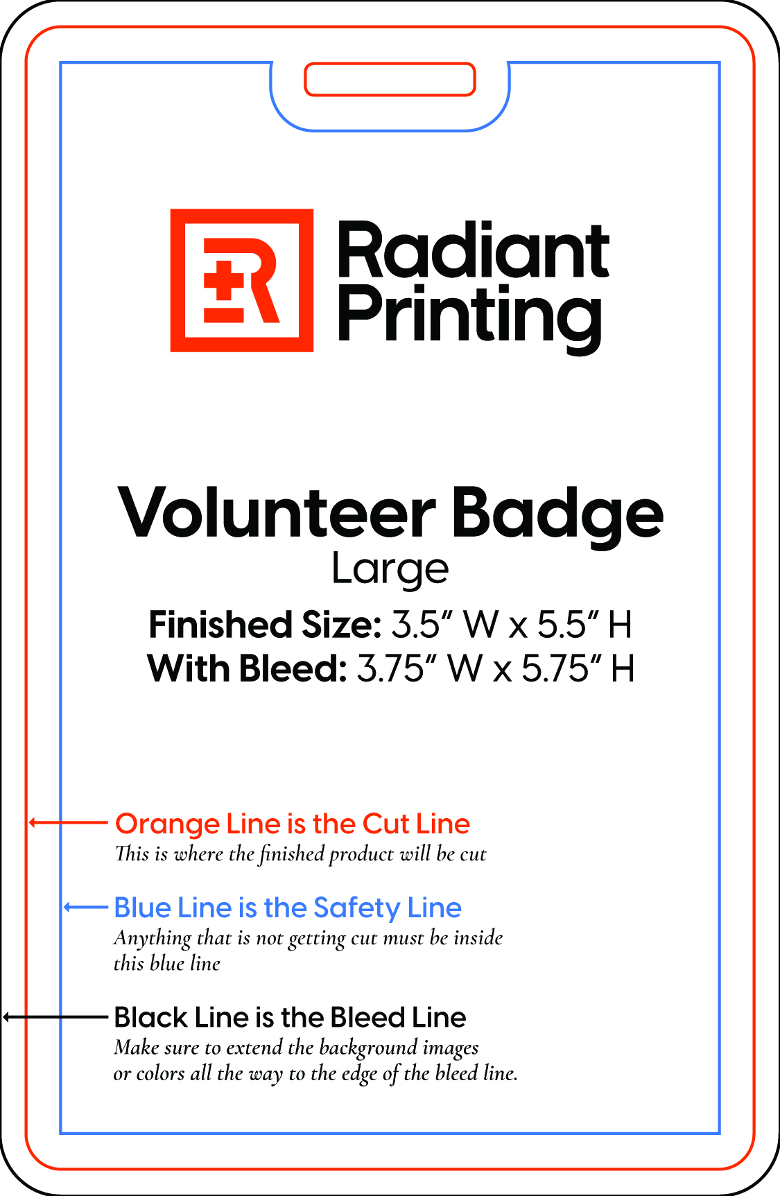 Volunteer Badges - Radiant Printing