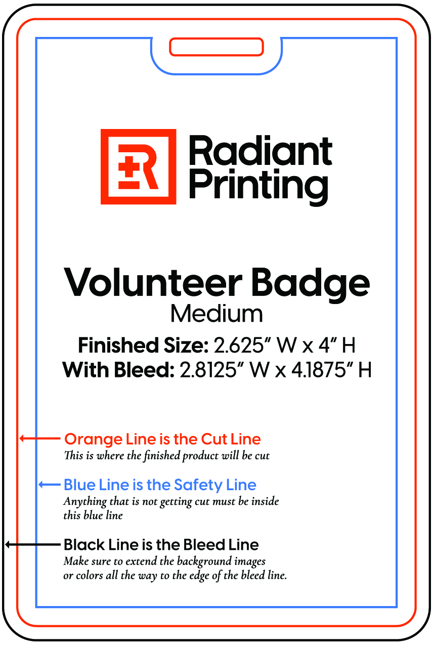 Volunteer Badges - Radiant Printing