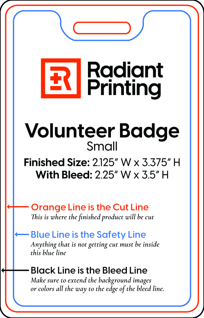Volunteer Badges - Radiant Printing